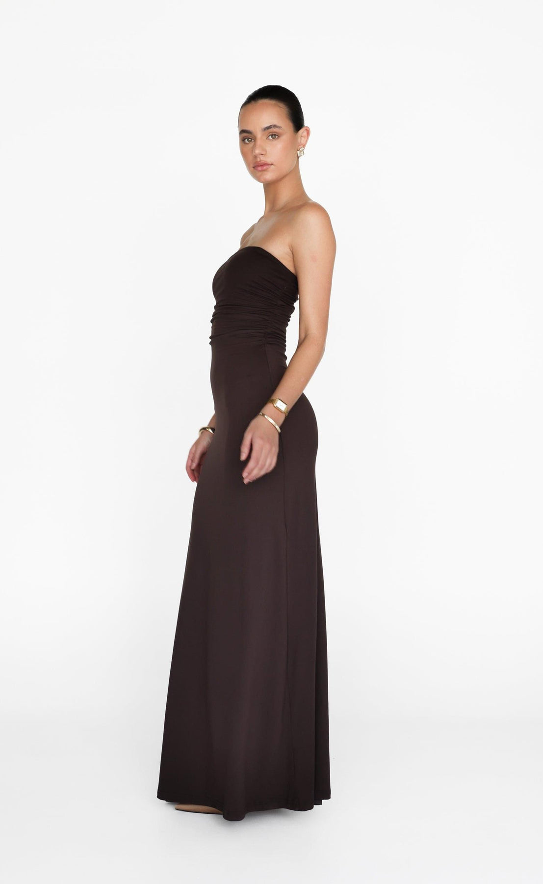 Sarie Maxi Dress (Chocolate) | CHARCOAL Exclusive - Strapless Bodycon ...