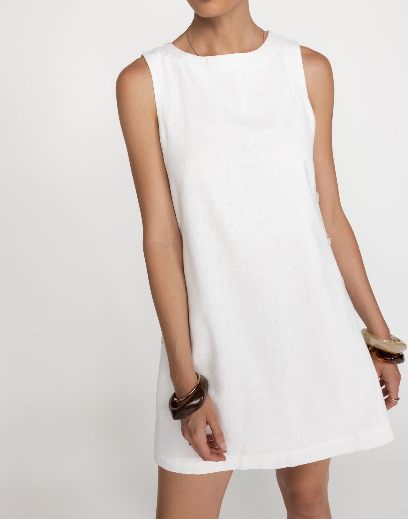 Hanna Mini Dress (White) – CHARCOAL