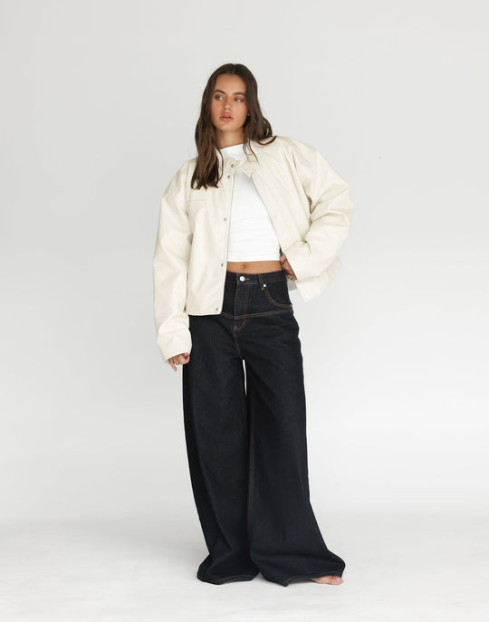 Isaiah Jacket (Oat) | CHARCOAL Exclusive - Slightly Cropped Collared ...