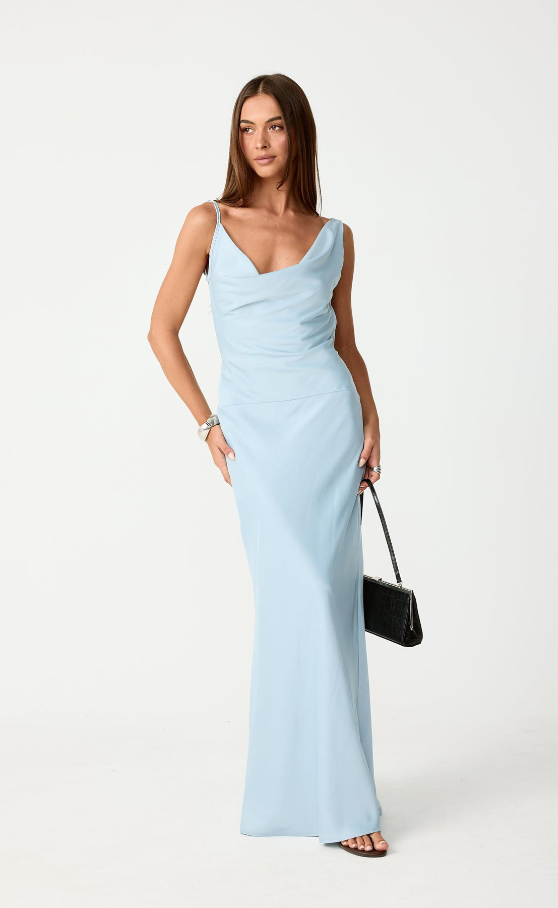 Adley Maxi Dress (Pale Blue) – CHARCOAL