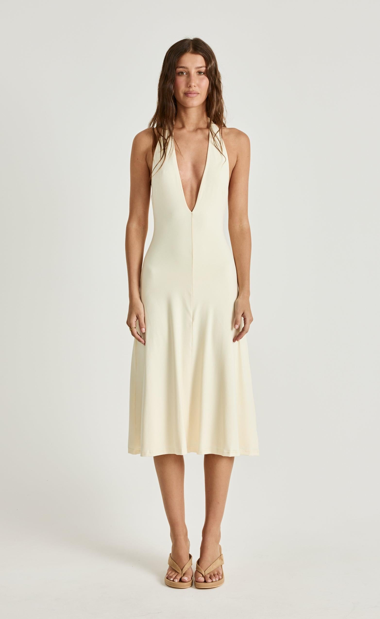 Sable Midi Dress (Butter) – CHARCOAL
