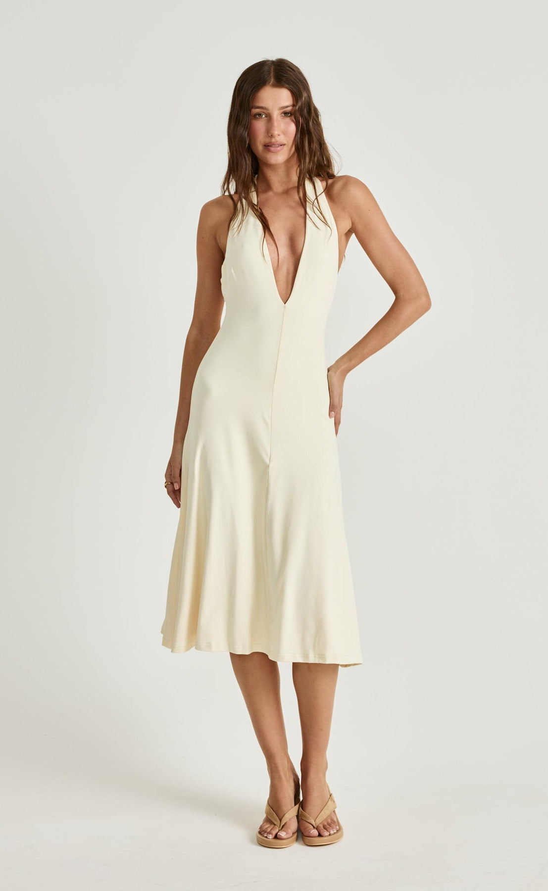 Sable Midi Dress (Butter) – CHARCOAL