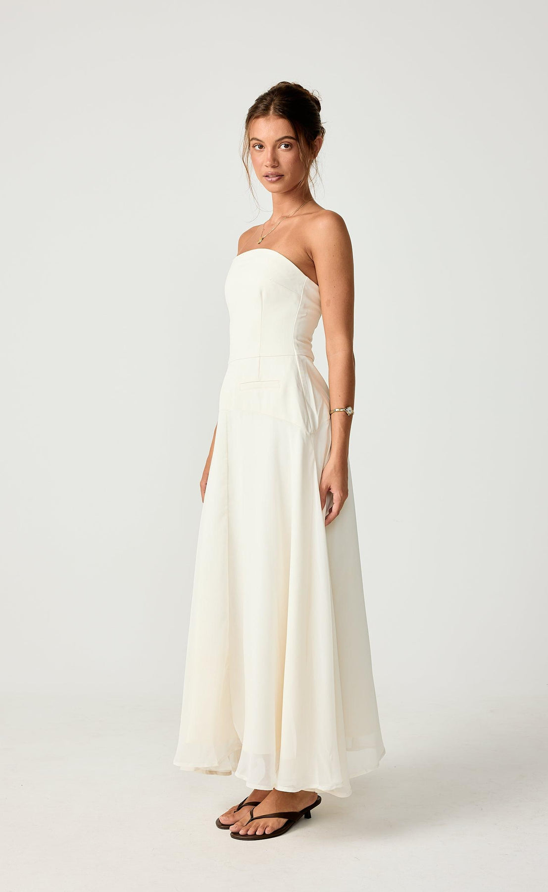 Stella Midi Dress (Cream) – CHARCOAL