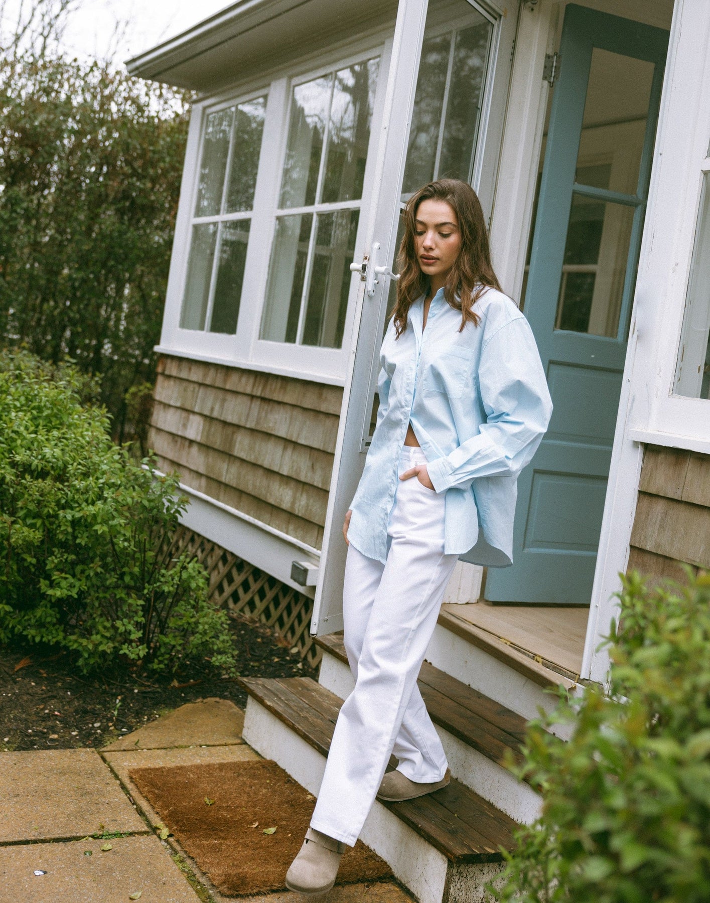 Cole Jeans (White) | CHARCOAL Exclusive - High Waisted Mom Style Jean